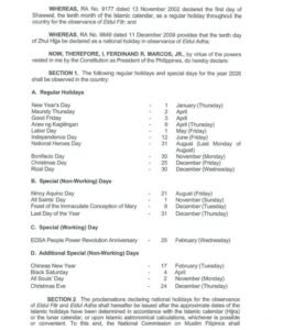 Labor Day on May 1, 2026, Declared a Holiday
